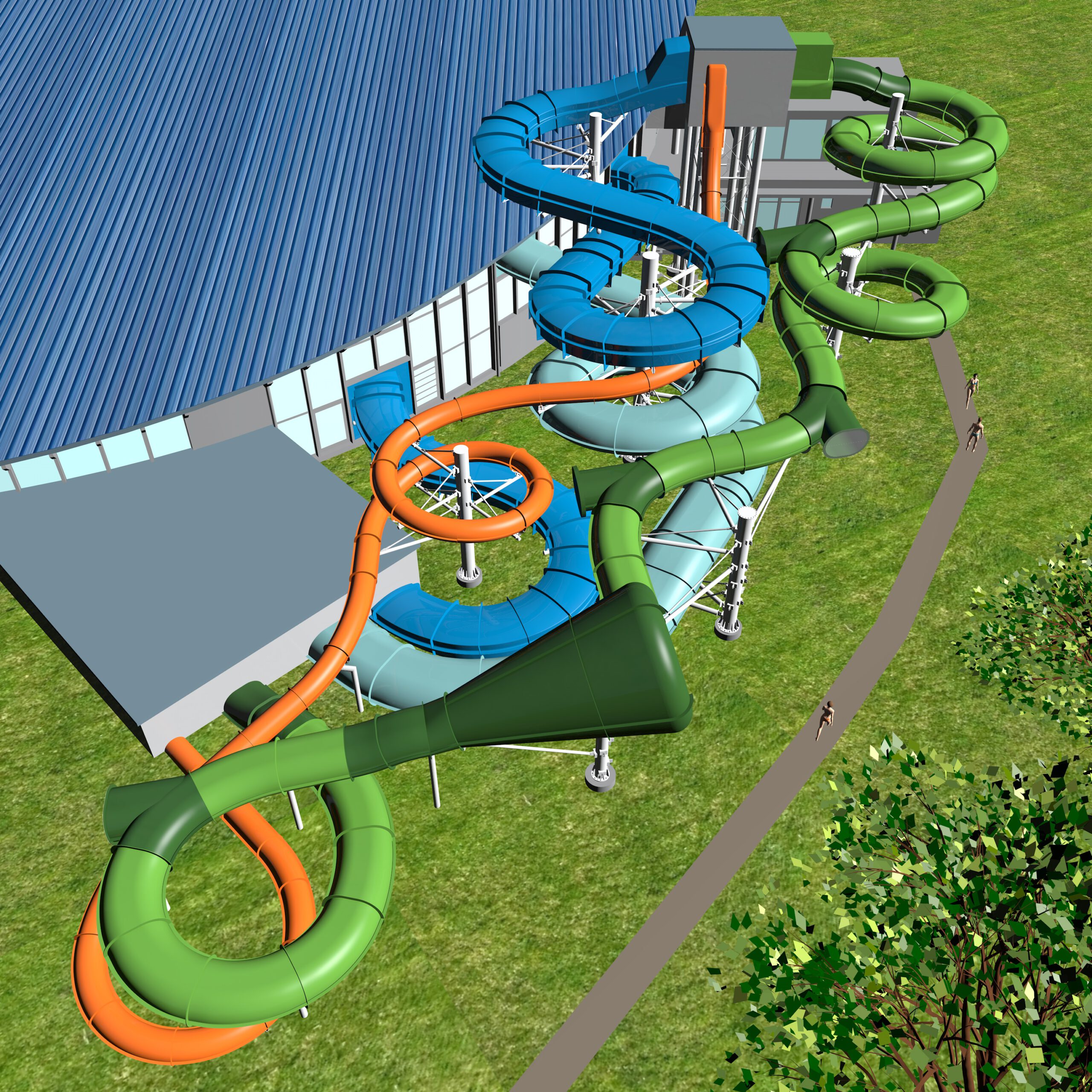 Donaubad: Bald kommen vier fantastische neue Rutschen - Kinder in der Stadt